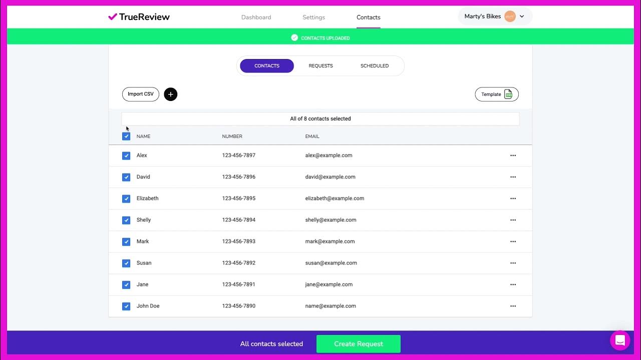 TrueReview - Importing Contacts via CSV file - YouTube