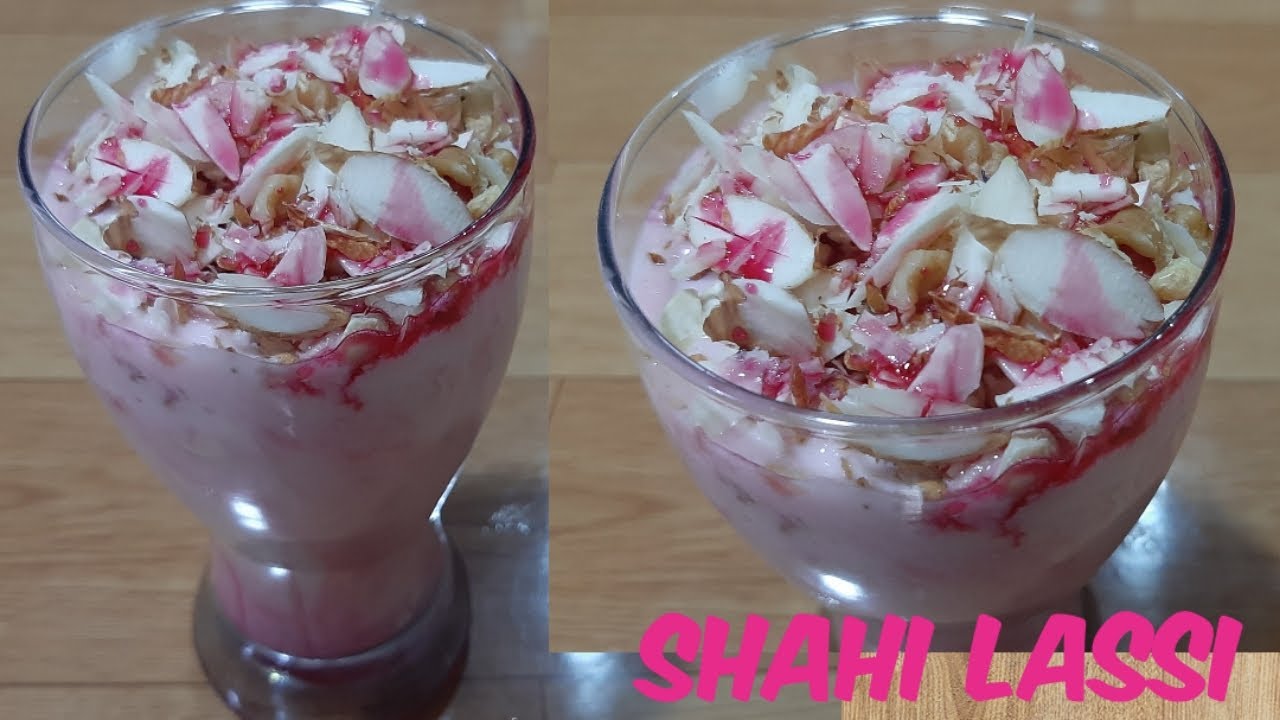 Shahi lassi recipe | Rose lassi recipe | Gulab lassi recipe | शाही ...