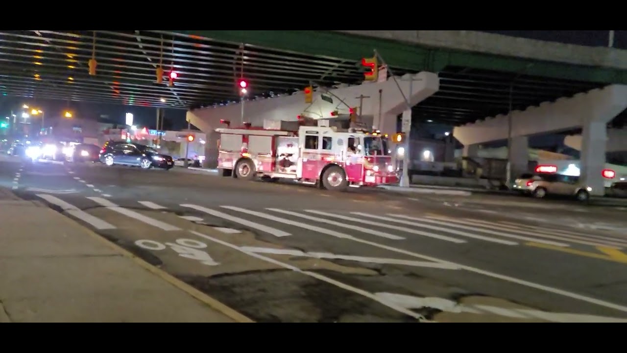 FDNY Engine 83 Passing By On Bruckner Blvd In Port Morris, The Bronx ...