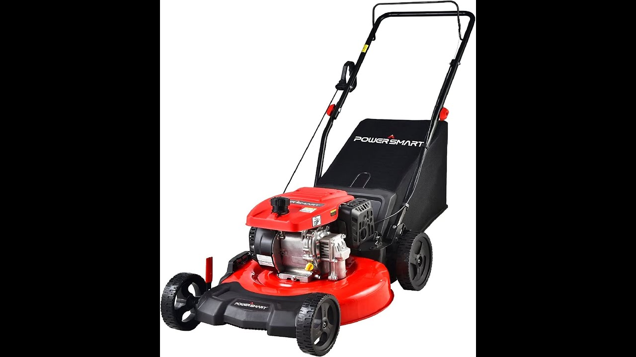 PowerSmart Push Lawn Mower Gas Powered, 21 Inch Gas Lawn Mower with ...