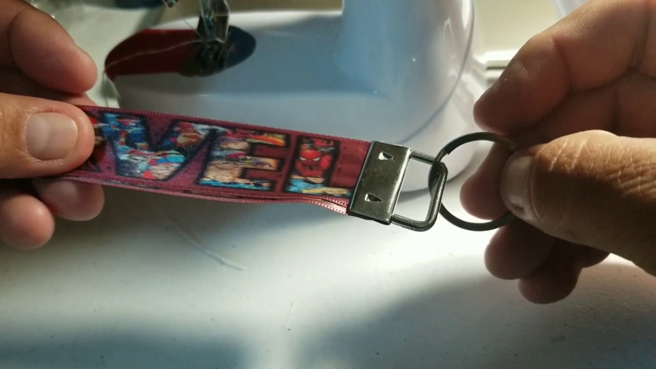 How to make a sublimated key ring with 100% polyester ribbon - YouTube
