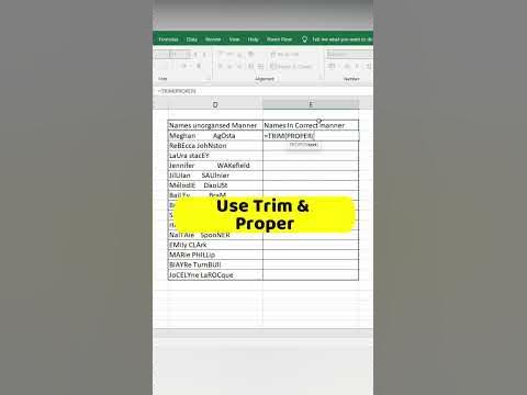 Excel ninja skills: Fix messy names in seconds! #exceltips #ExcelShortcuts #excel #ytshorts # ...