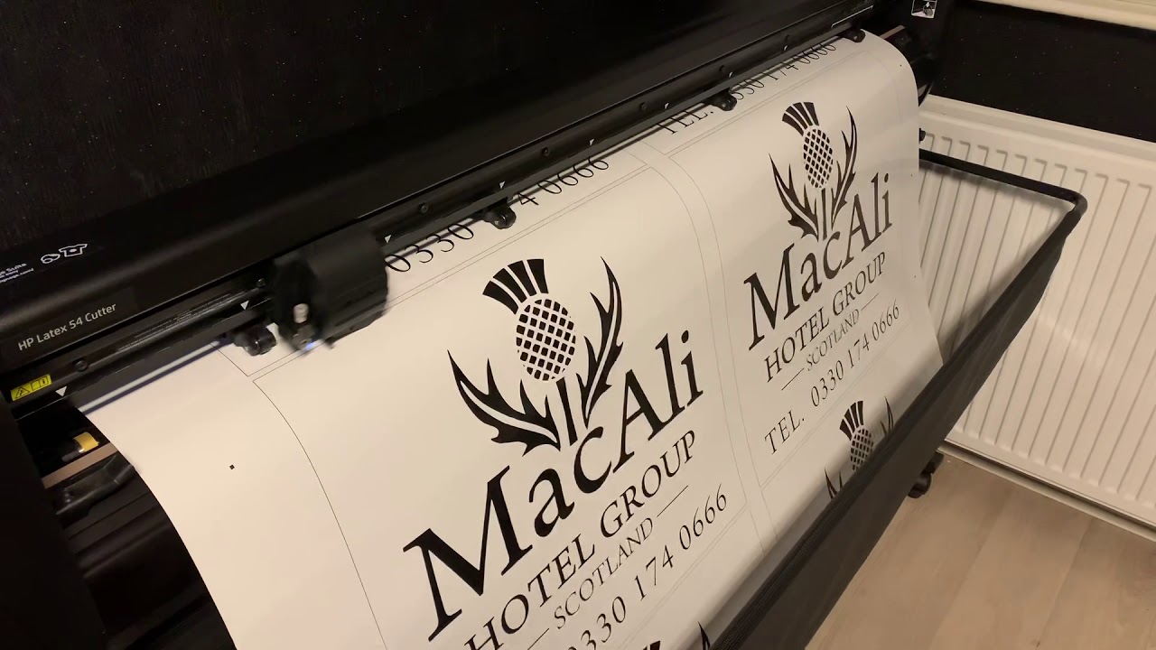 HP Latex 54” Cutter in action (4) - YouTube