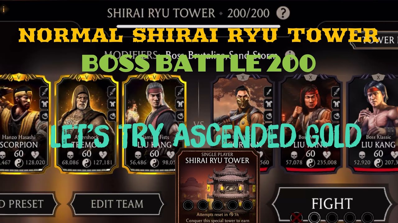 Normal Shirai Ryu Tower Boss Battle 200+Reward| Trying Out Fully ...