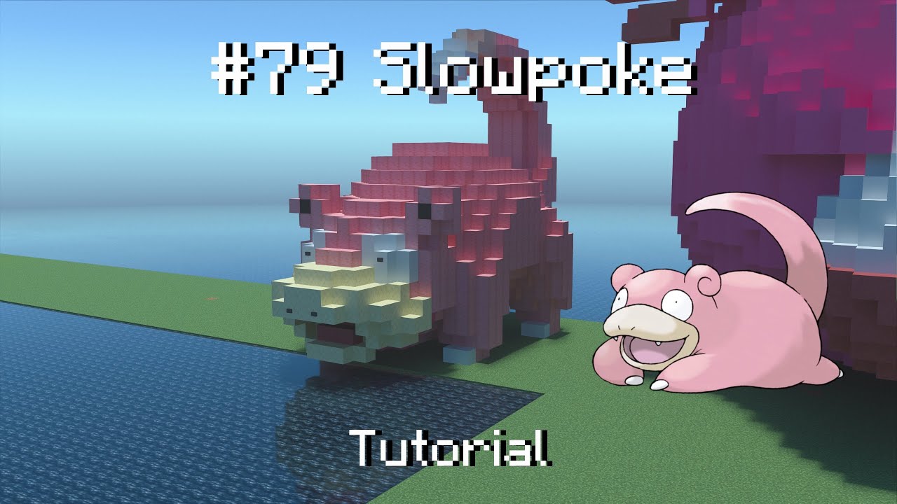 How to build a Pokémon Slowpoke statue in Minecraft (Tutorial) - YouTube