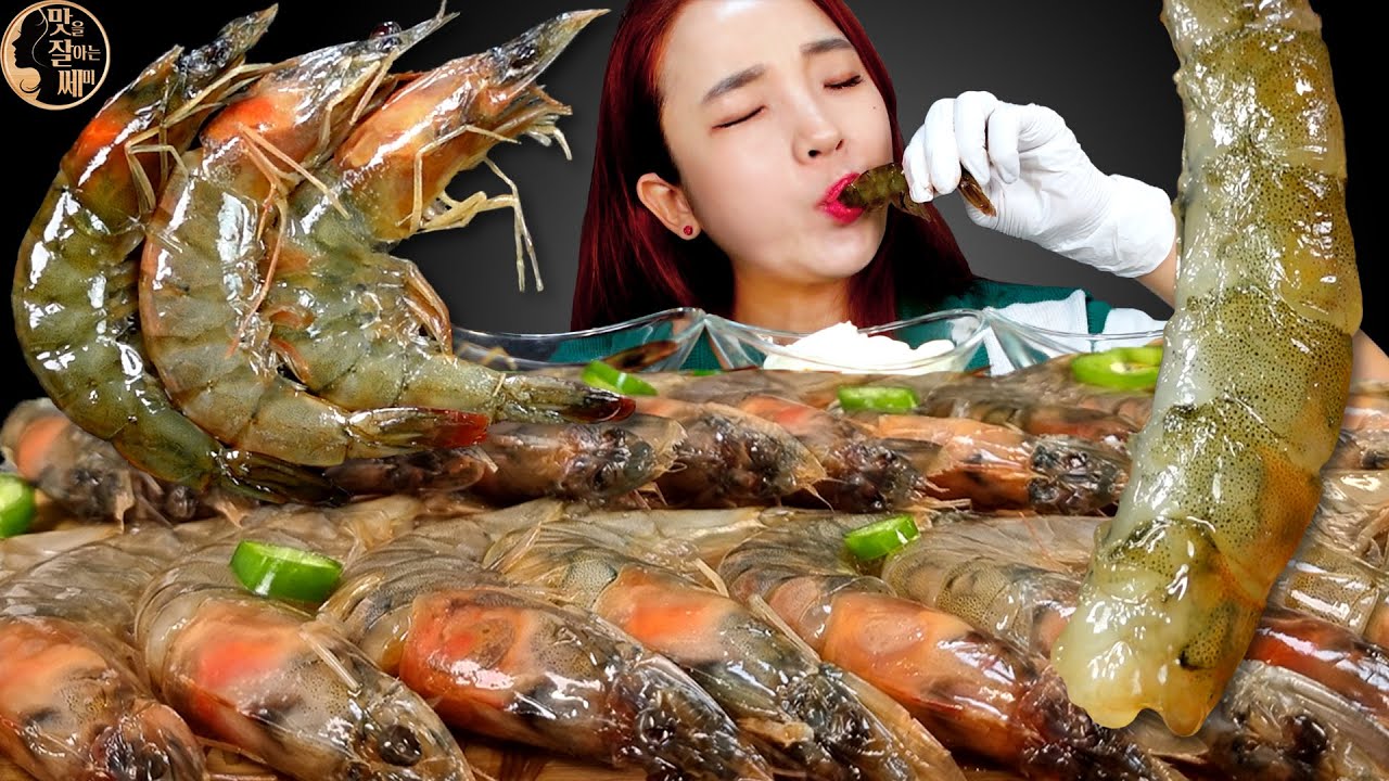 [Mukbang]🦐쫀득쫀득! 탱글탱글! 단짠단짠! 간장새우장 먹방🤤👍 Soy sauce marinated shrimp con ...
