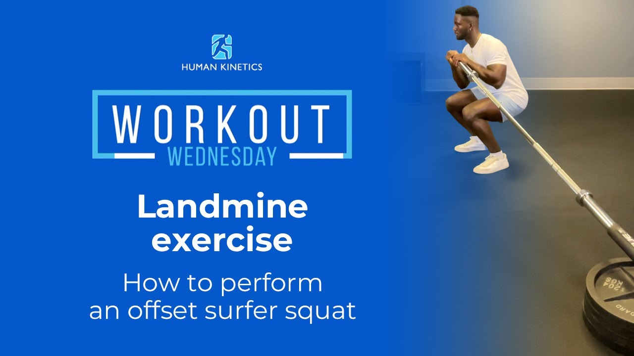 Landmine exercise- The offset surfer squat - YouTube