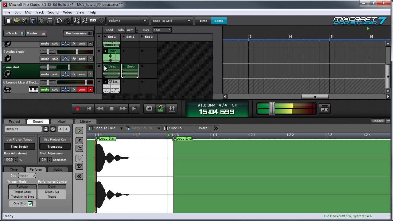 Mixcraft 7 Performance Panel: Sound Tab Parameters - YouTube