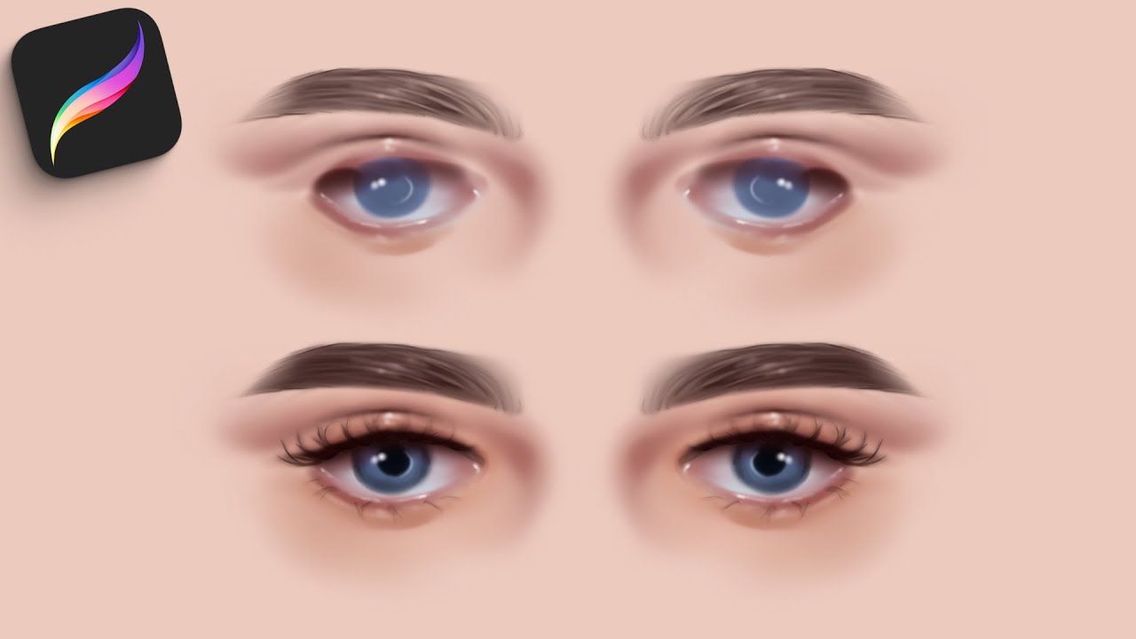 Easy Way To Shade Eyes | Procreate Tutorial 😍 - YouTube