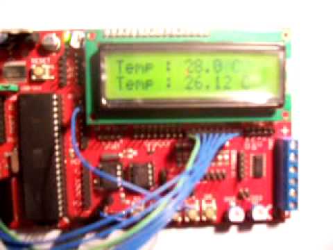DS18b20 digital thermometer AVR in C - YouTube