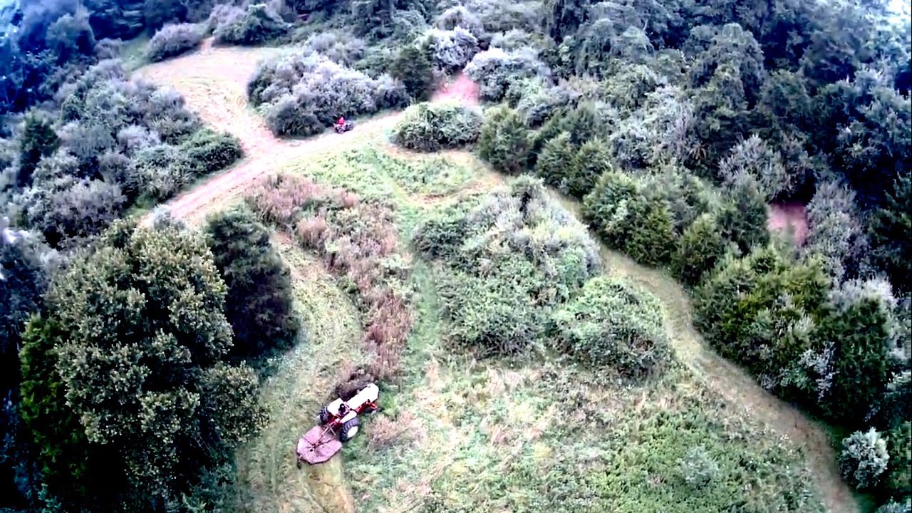 Field Reclaimation - New Woods 7FT Bush Hog - YouTube