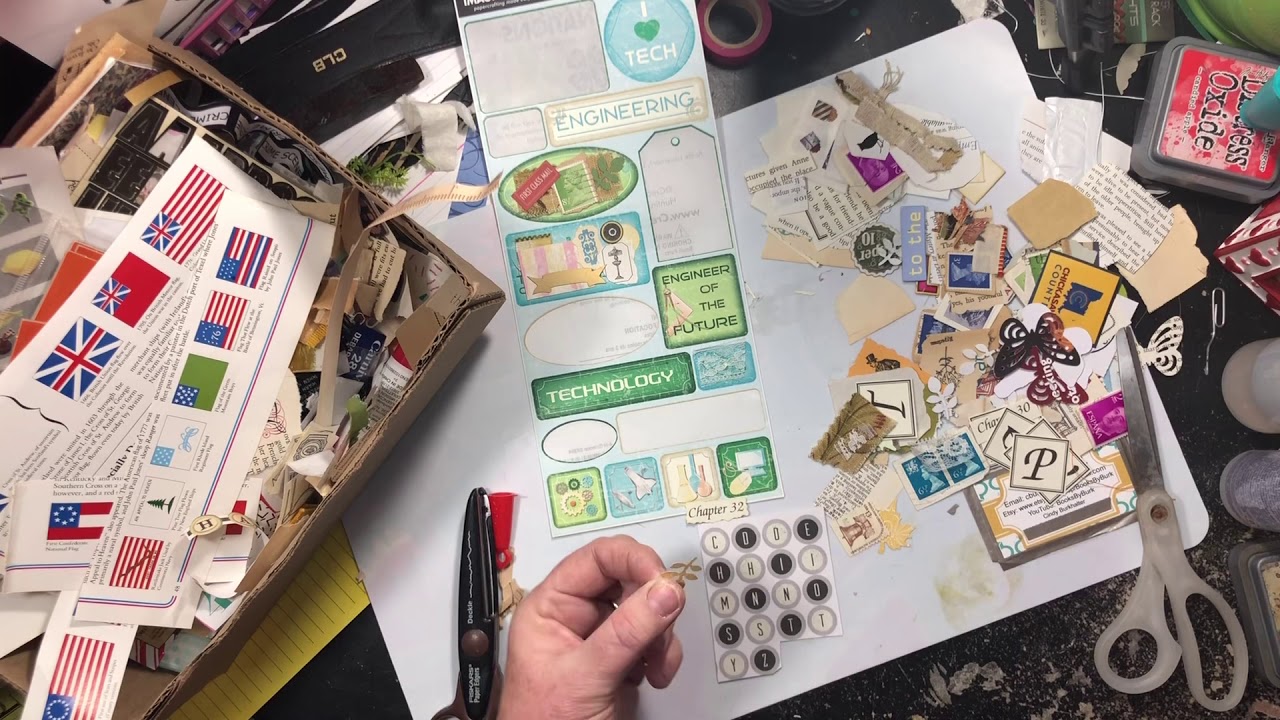 Making stacked stickers out of unusable stickers and bits of other ...