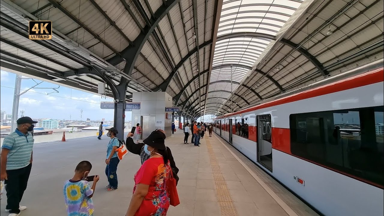Bangkok - NEW Dark Red SRT Train Rangsit to Bang Sue (Full Line) 🇹🇭 ...