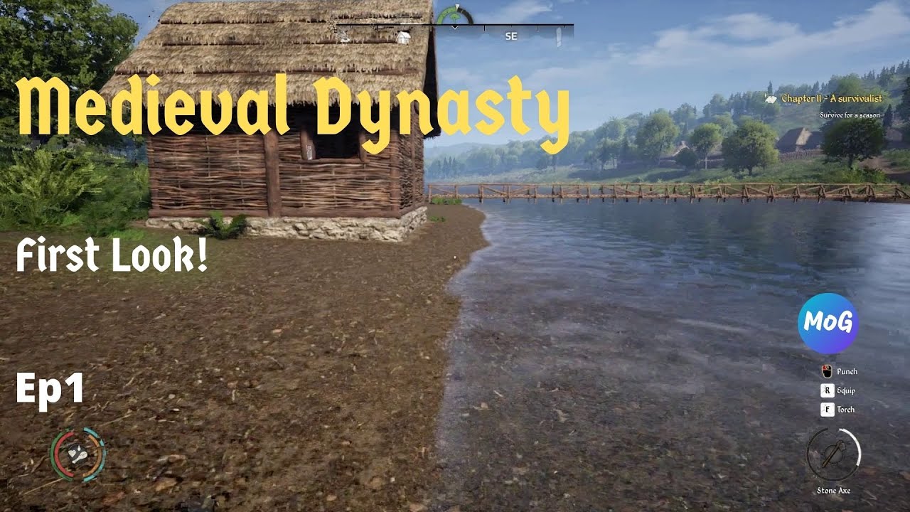 Medieval Dynasty Gameplay Episode 1| House build, Boar hunting, Cooking ...