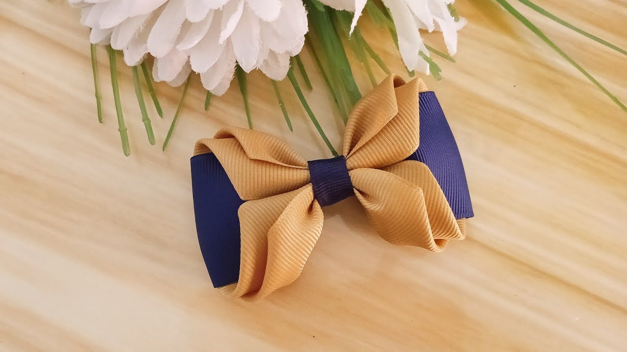 SIMPLE WAY MAKING RIBBON BOW TUTORIAL 🎀 DIY RIBBON BOW 🎀 RIBBON CRAFT ...