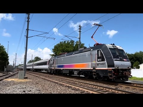 NJ Transit ALP-46 #4610 NJCL Train 7240 Oceanport NJ - YouTube
