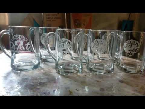 Tutorial Etching Glass | Cara Grafir gelas | Jasa Grafir Gelas | Pesan ...