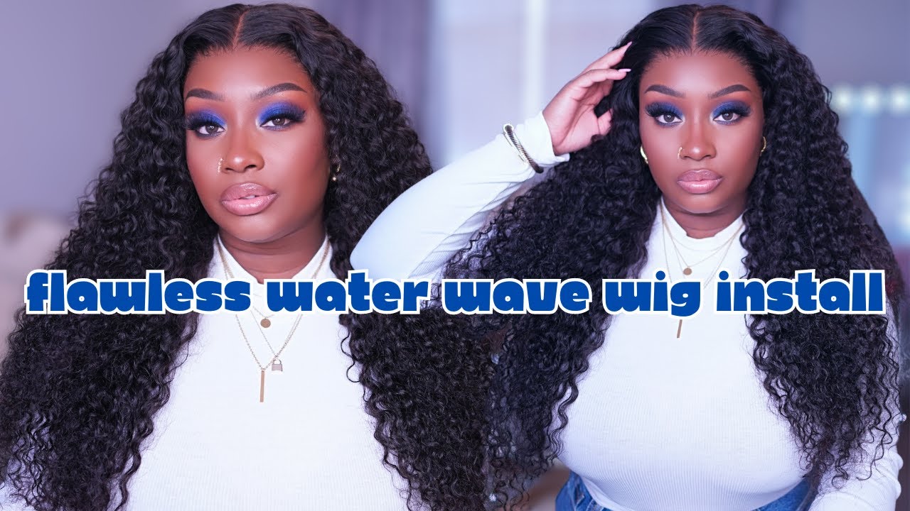 This WIG is a WHOLE VIBE! Flawless Water Wave Frontal Wig Install ft ...