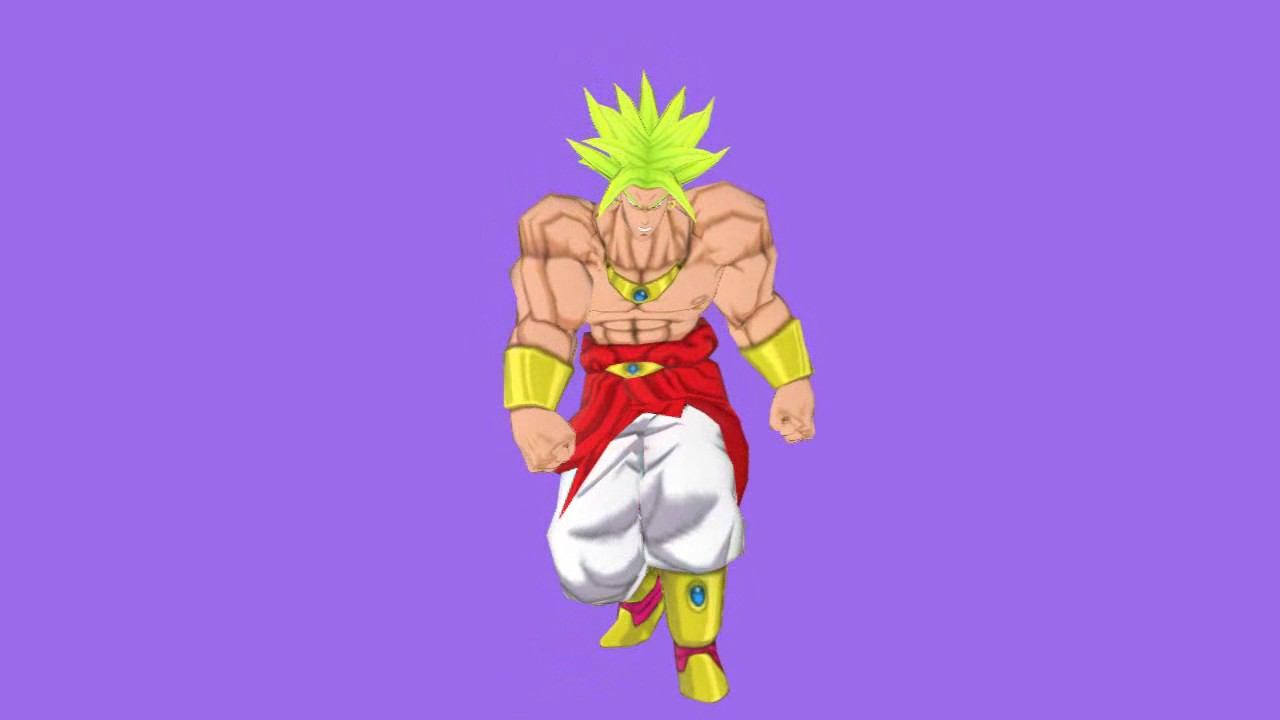 Broly walk animated front chroma - YouTube