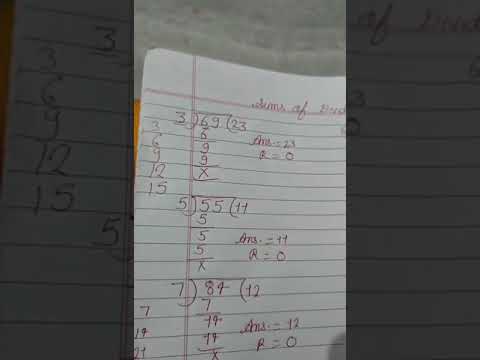 Sums of divide - YouTube