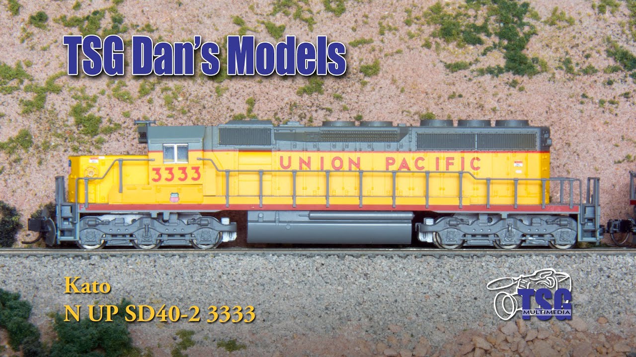 N Scale SD40-2 Union Pacific Dan's Models - YouTube