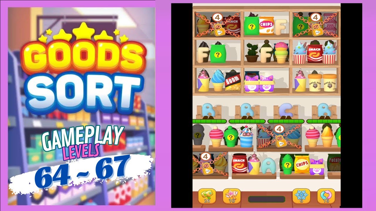 🏅 Goods Sort 🍒🥤🪆 LEVELS 64 ~ 67 🍄🧃🧸 GAMEPLAY 🎮 FULL GAME - YouTube