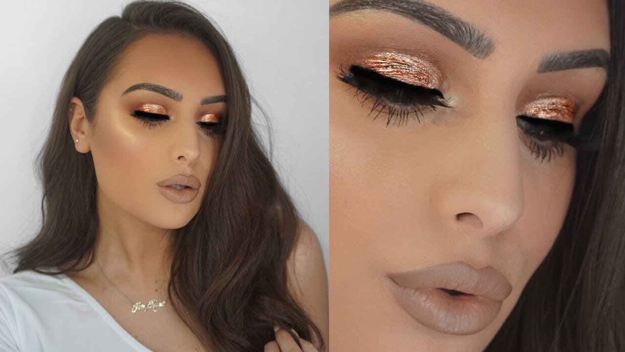 NYE FULL GLAM MAKEUP & Q&A 2018 - YouTube