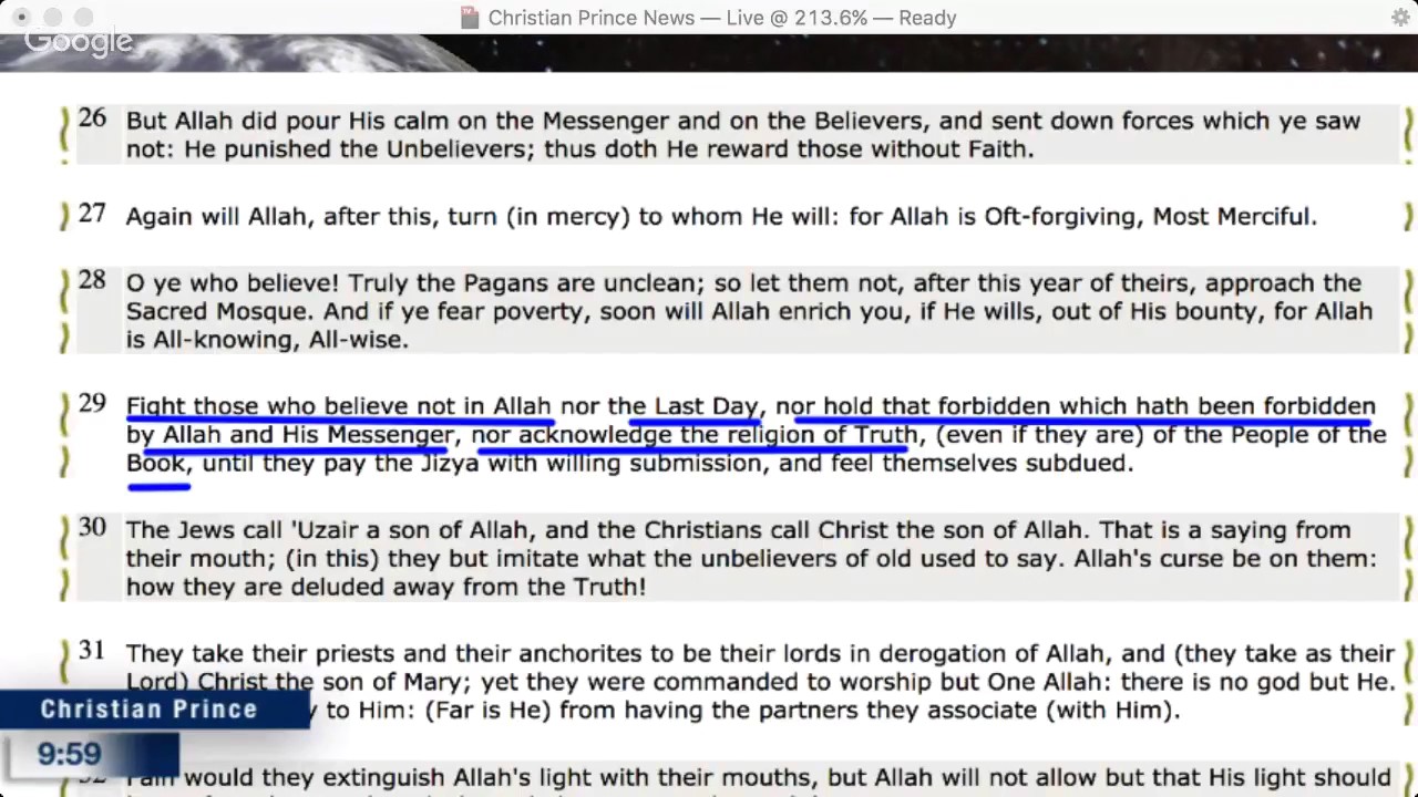 Surah 9 29 with full context - YouTube