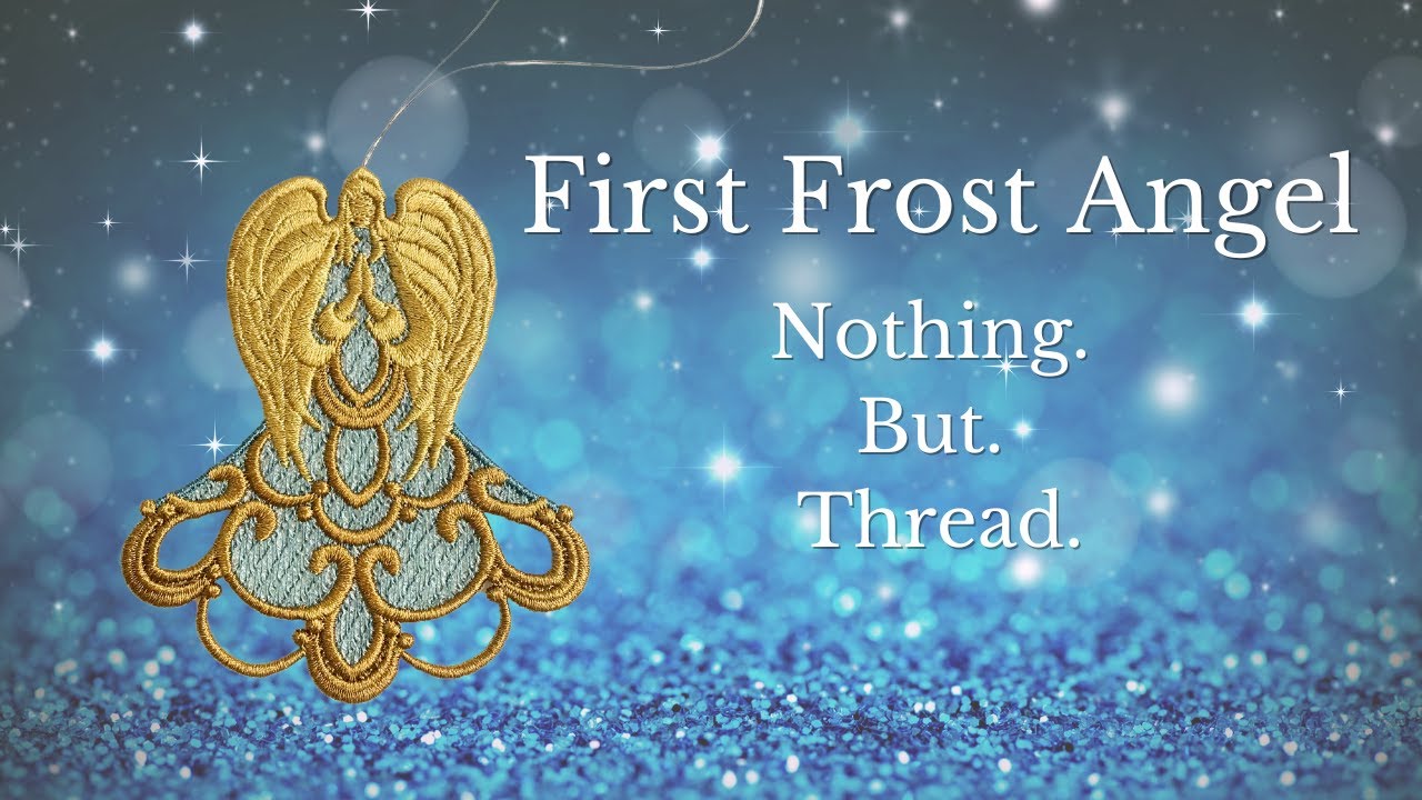First Frost Angel is made up of, nothing but thread! - YouTube