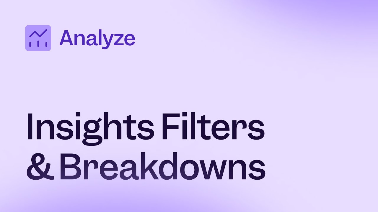 Learn to Use Mixpanel: Insights Filters and Breakdowns - YouTube