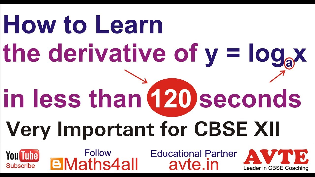 How To Learn The Derivative Of Logx Base A In Less Than 120 Seconds how-to-learn-the-derivative-of-logx-base-a-in-less-than-120-seconds