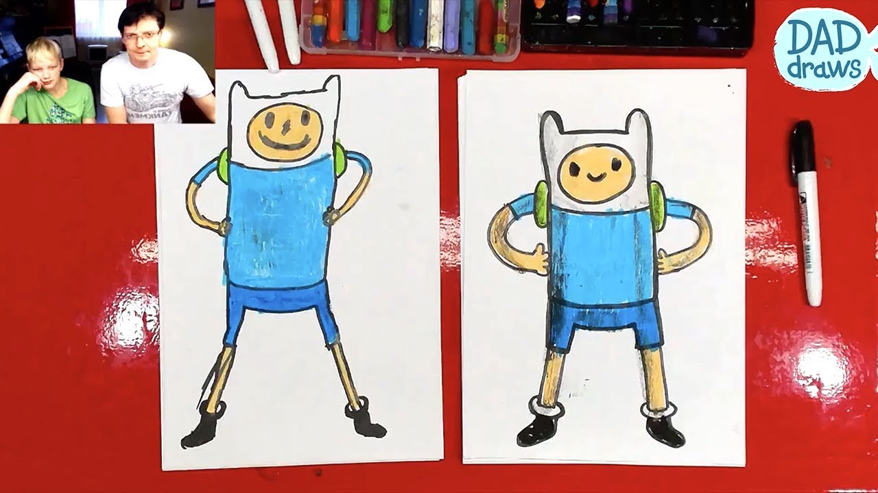 How to draw Fin from Adventure Time - YouTube