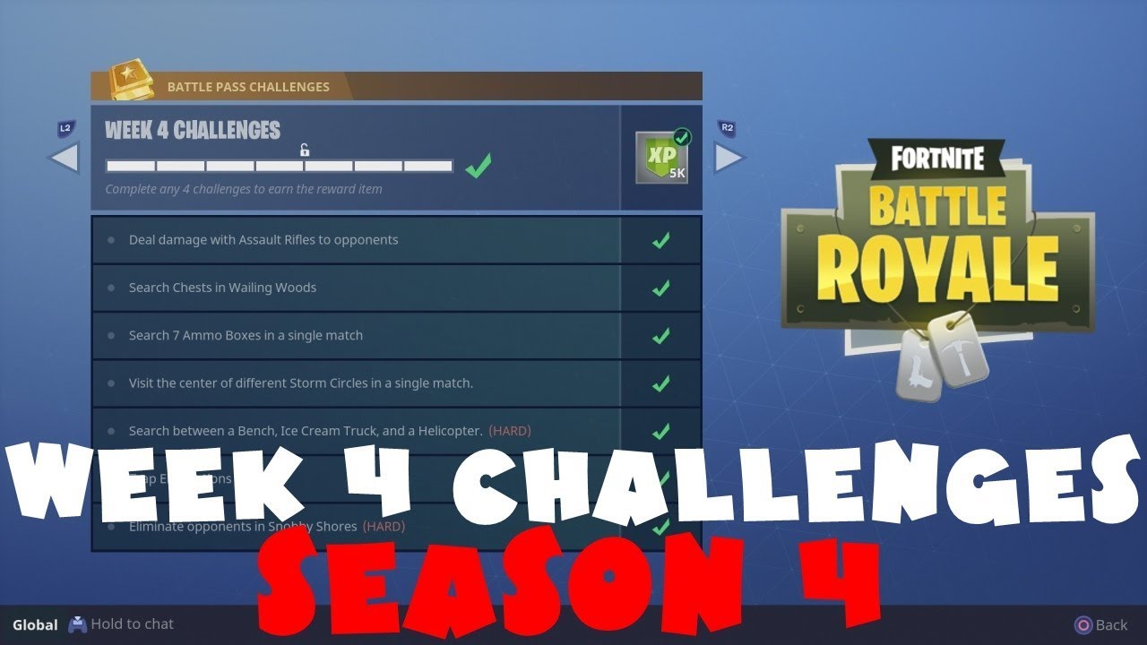 (Chapter 1) ALL Week 4 Challenges Guide - Fortnite Battle Royale Season ...