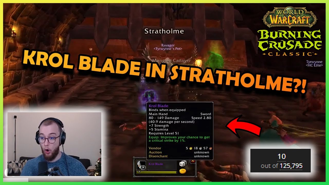 KROL BLADE drops in STRATHOLME?! | Daily Classic WoW Highlights #222 ...