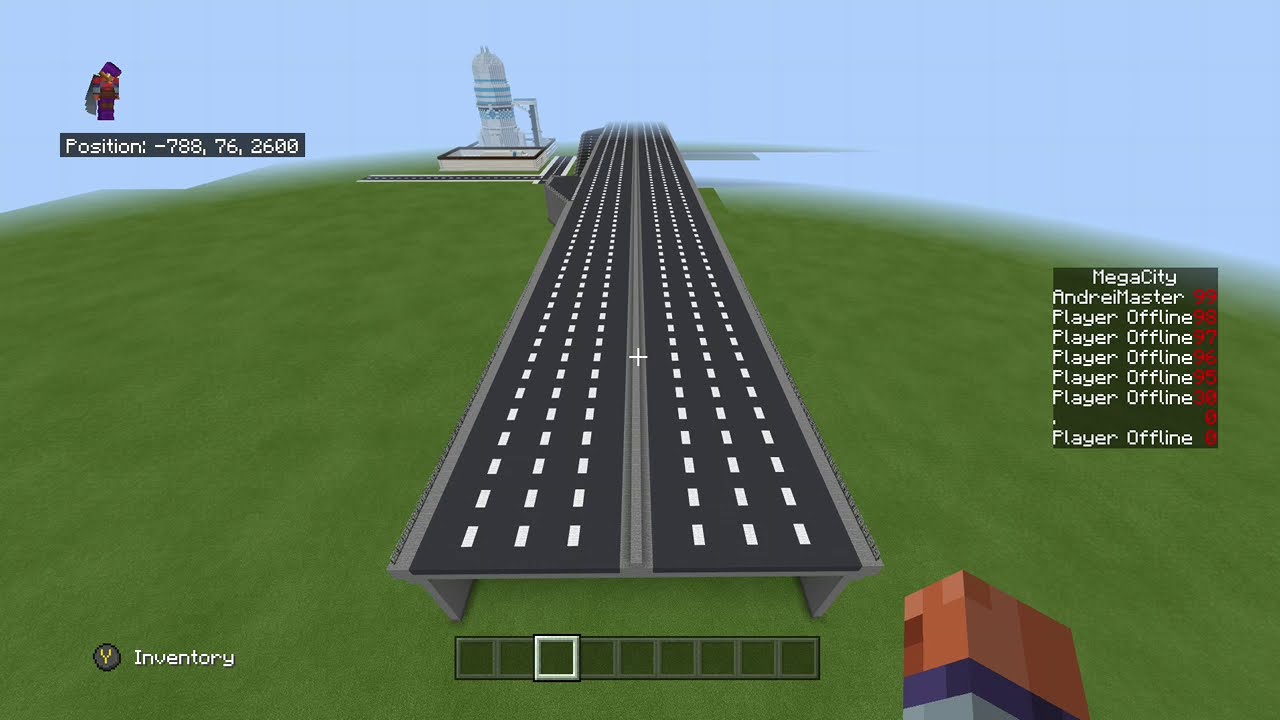 Minecraft How long is my second motorway - YouTube