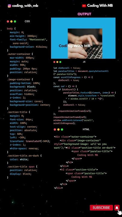 Change Text Color And Side Across Image On Scroll | HTML | CSS | JS #shorts - YouTube