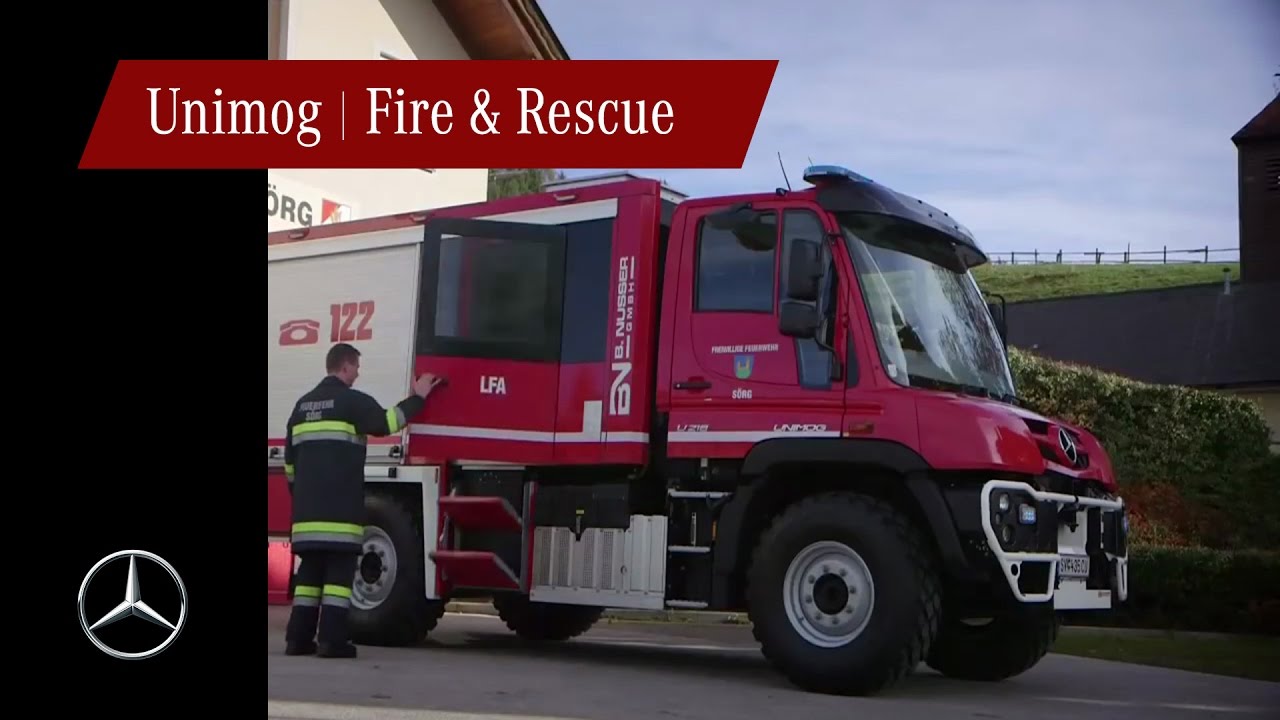 Unimog U218 paloautona Itävallassa - YouTube