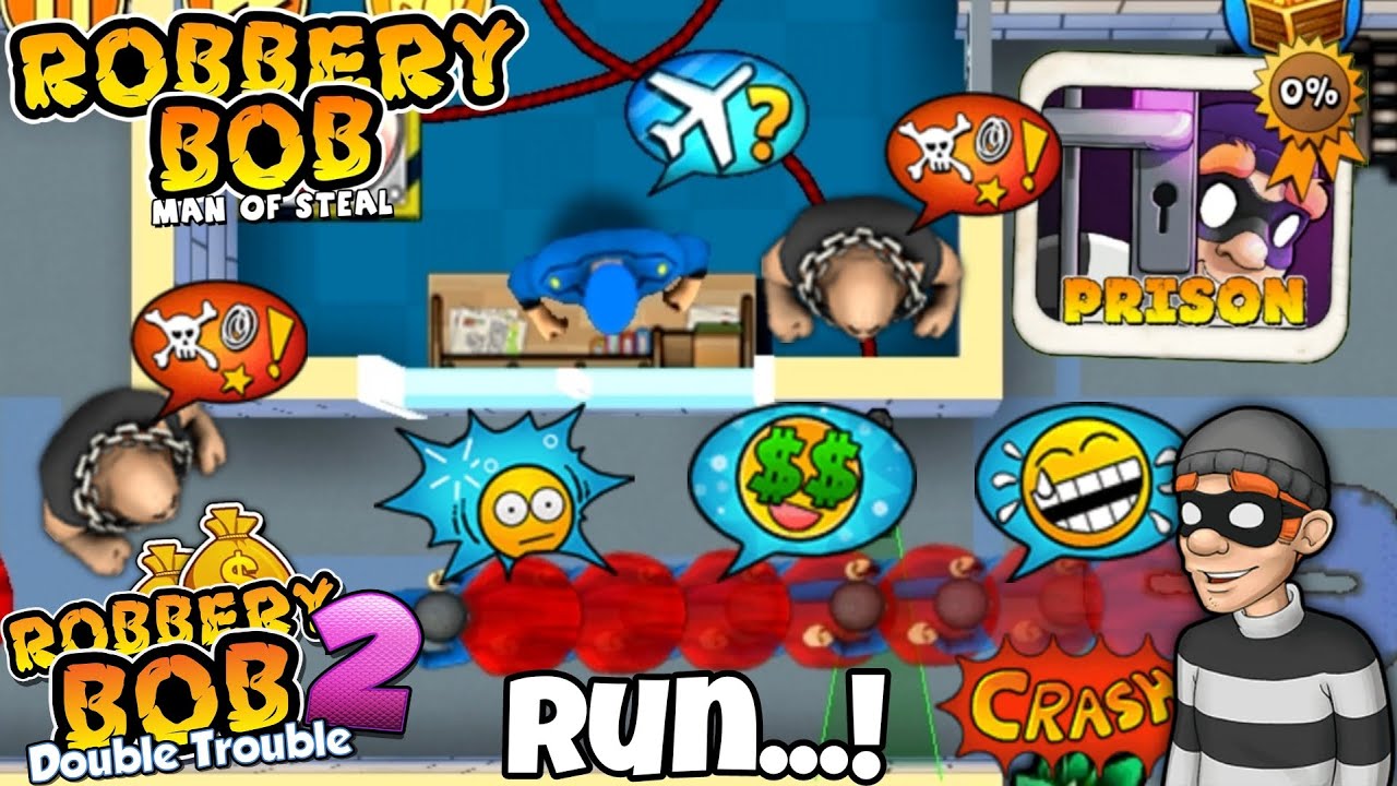 Robbery Bob - Prison vs Robbery Bob 2 Gameplay Walkthrough Ep 1 - YouTube