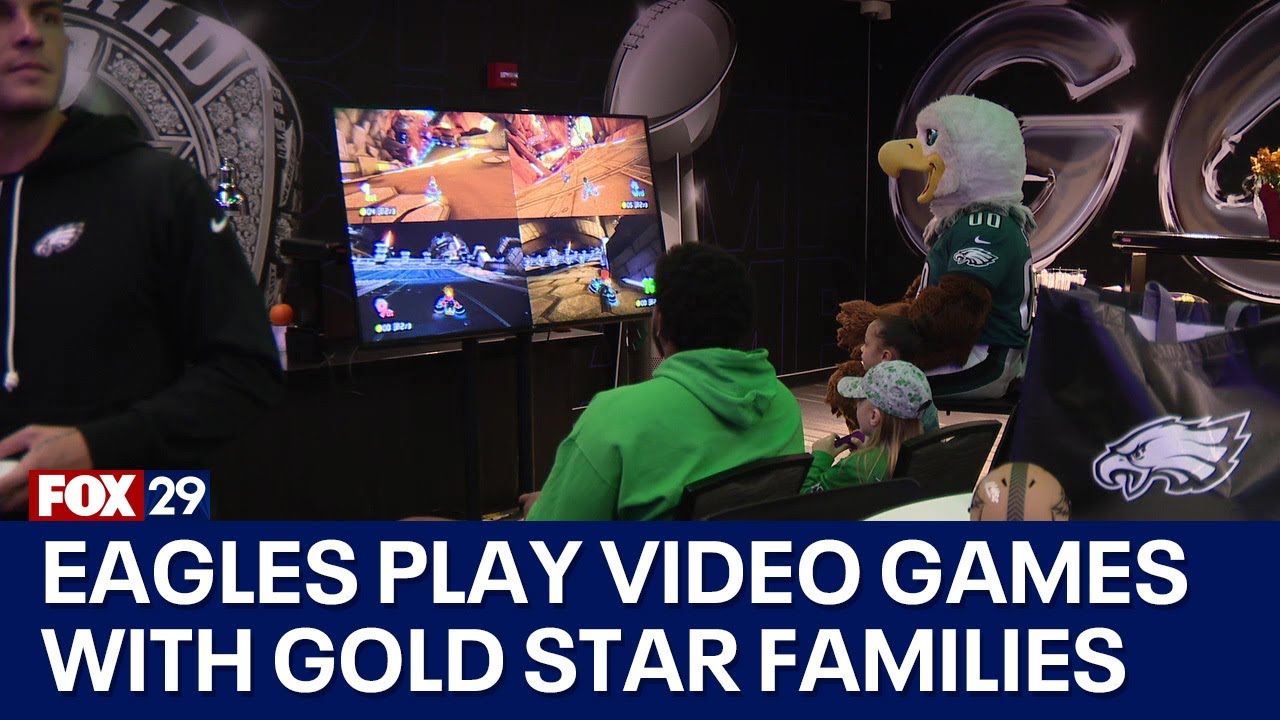Eagles honor Gold Star Families with Gold Star Gamers Night - YouTube