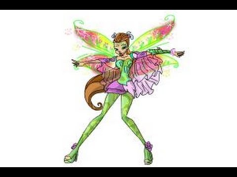How to draw Flora, Fairy of Nature from Winx - YouTube
