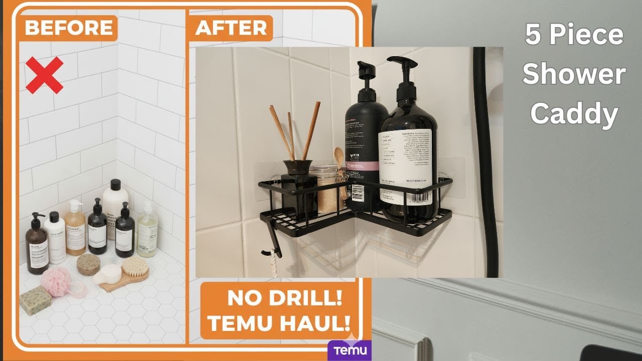 BEST SHOWER ORGANIZATION 2025? Temu 5-Pack Corner Shower Caddy (No ...