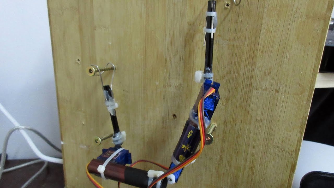 MonkeyBot - 3 servo climbing robot - YouTube