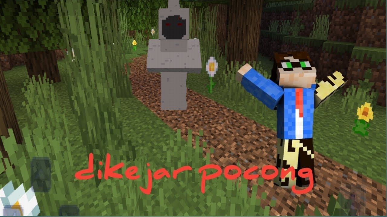 dikejar pocong , horror map minecraft by bowo entertainment. - YouTube