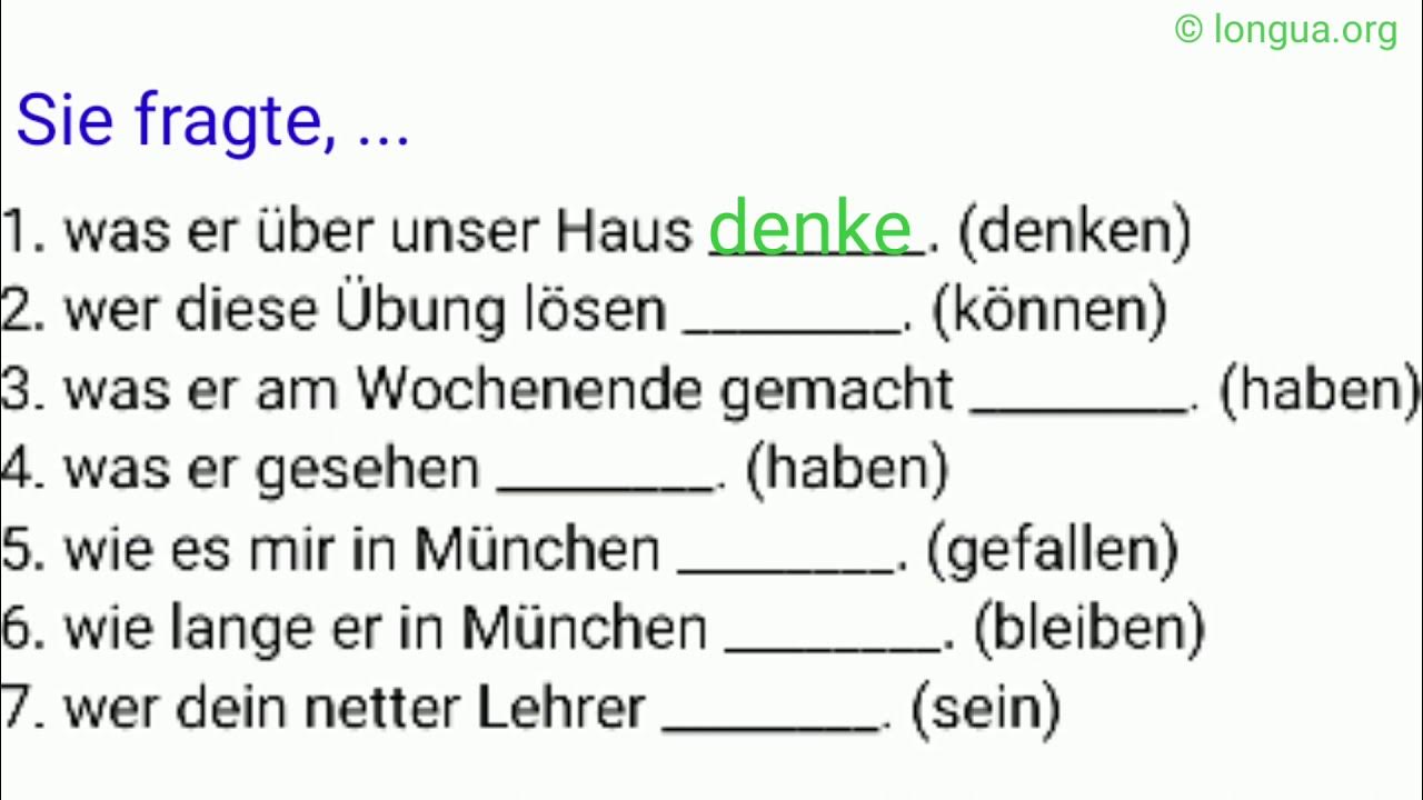 Konjunktiv I, Indirekte Rede, reported speech, Indirekte Frage, ob ...