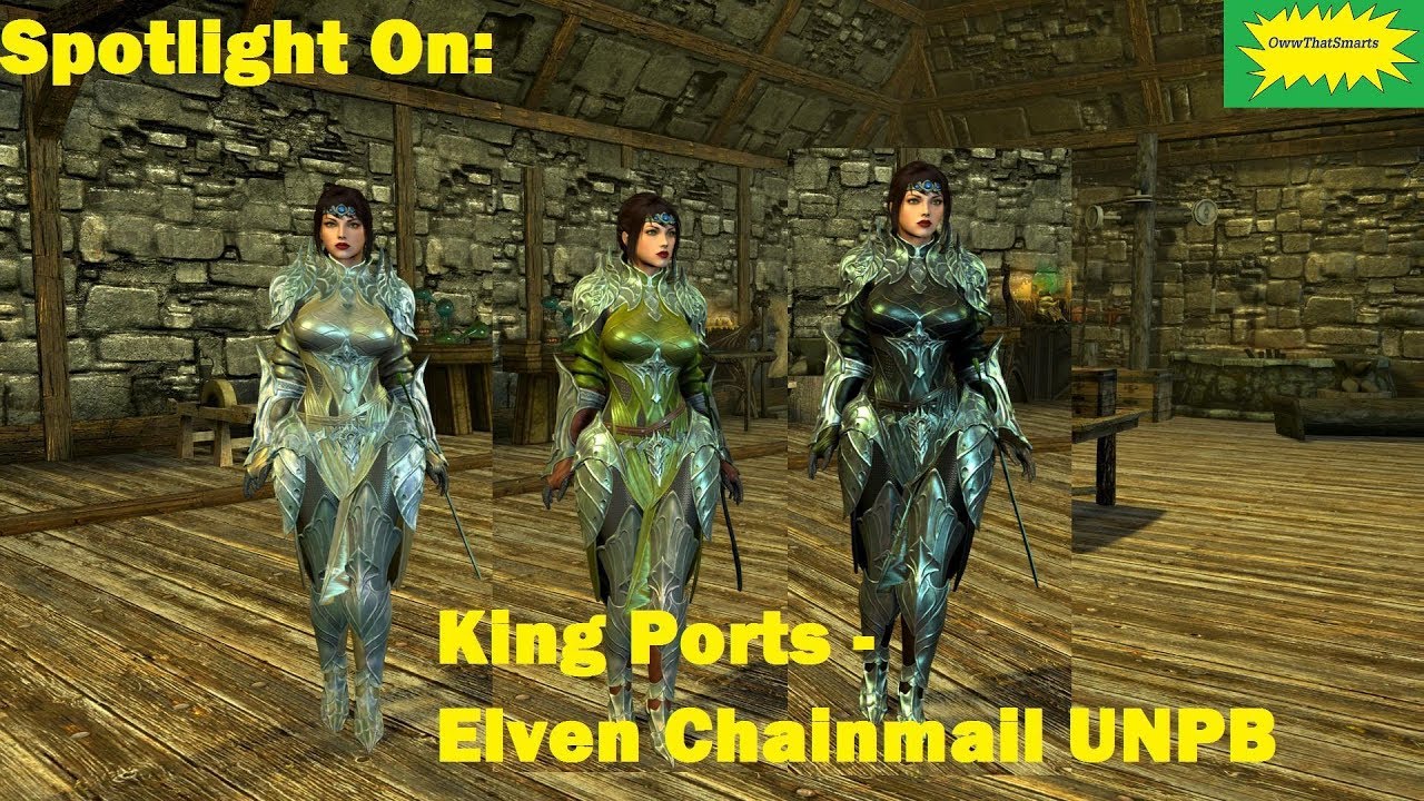 Skyrim (mods) - Gretel - Spotlight On: King Ports - Elven Chainmail ...