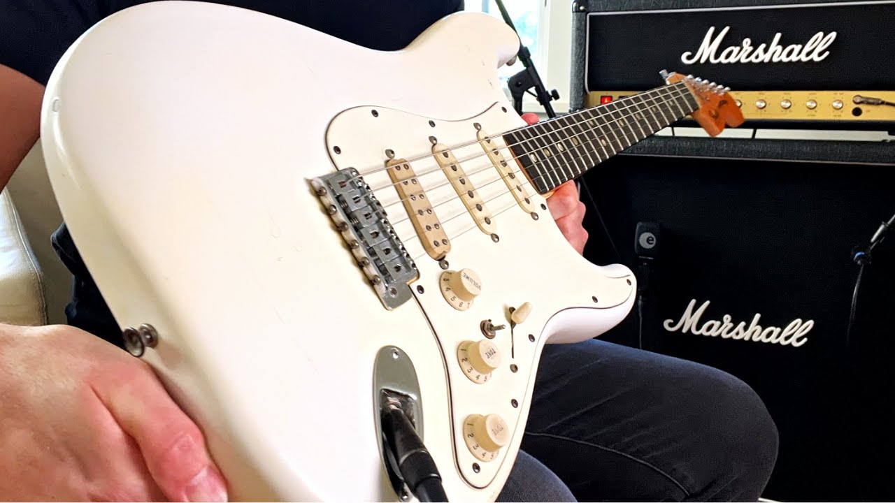 Fender Stratocaster 1977 White w/ JCM 800 | Mark Bouras - YouTube