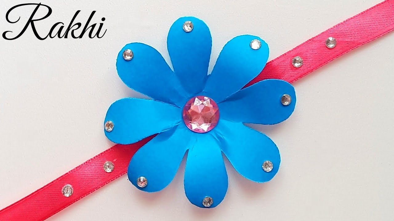 Unique Paper Flower Rakhi Idea 2022 • How to make easy rakhi • Rakhi ...