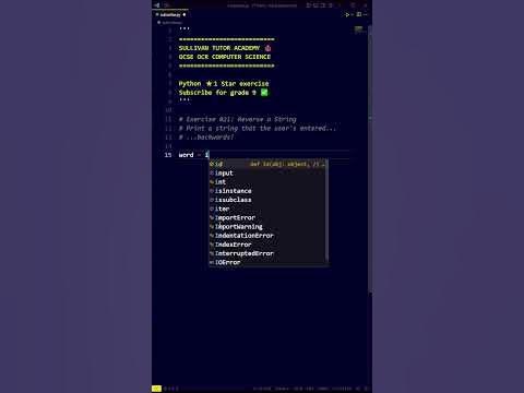 REVERSE STRING - Python GCSE (Beginner) - YouTube