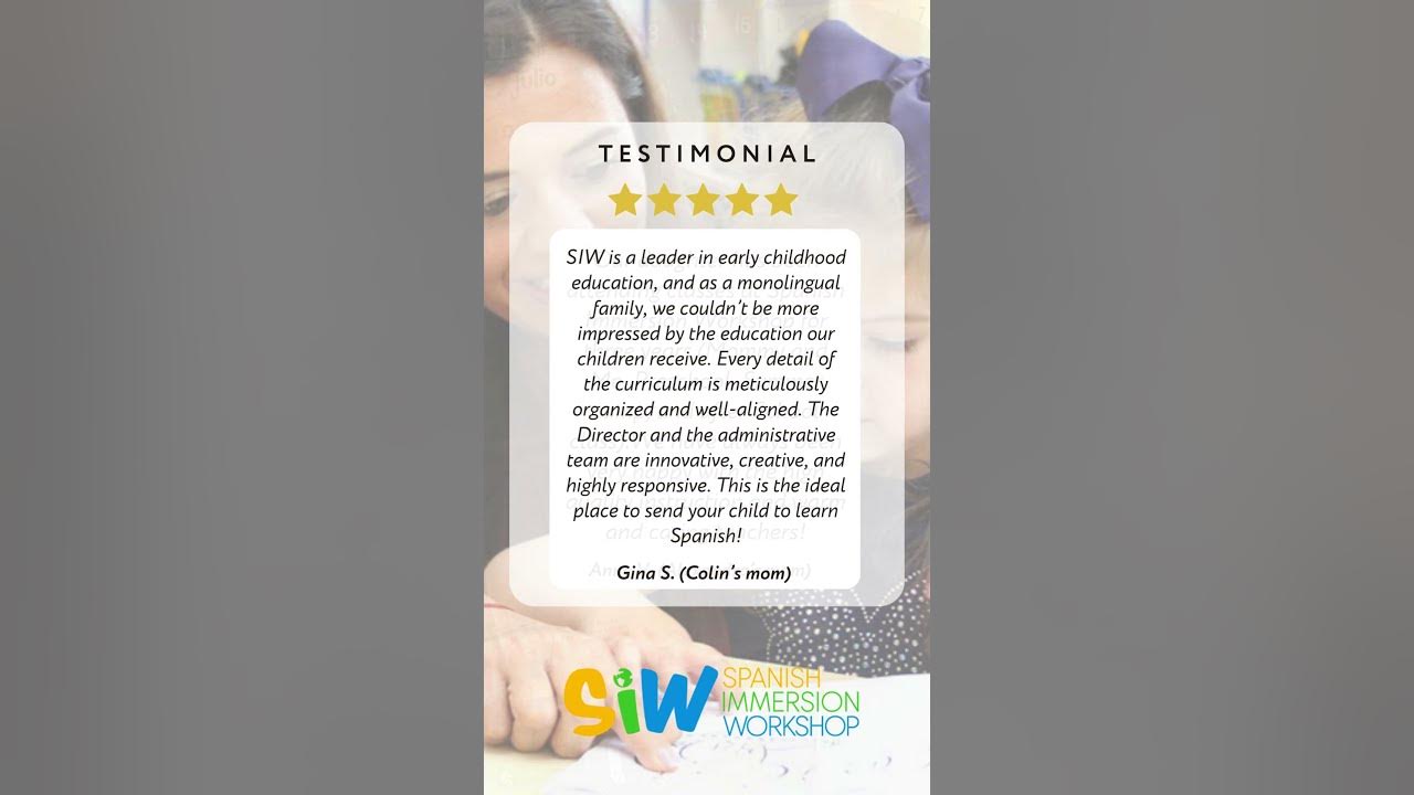 What Parents Are Saying About Spanish Immersion Workshop - YouTube