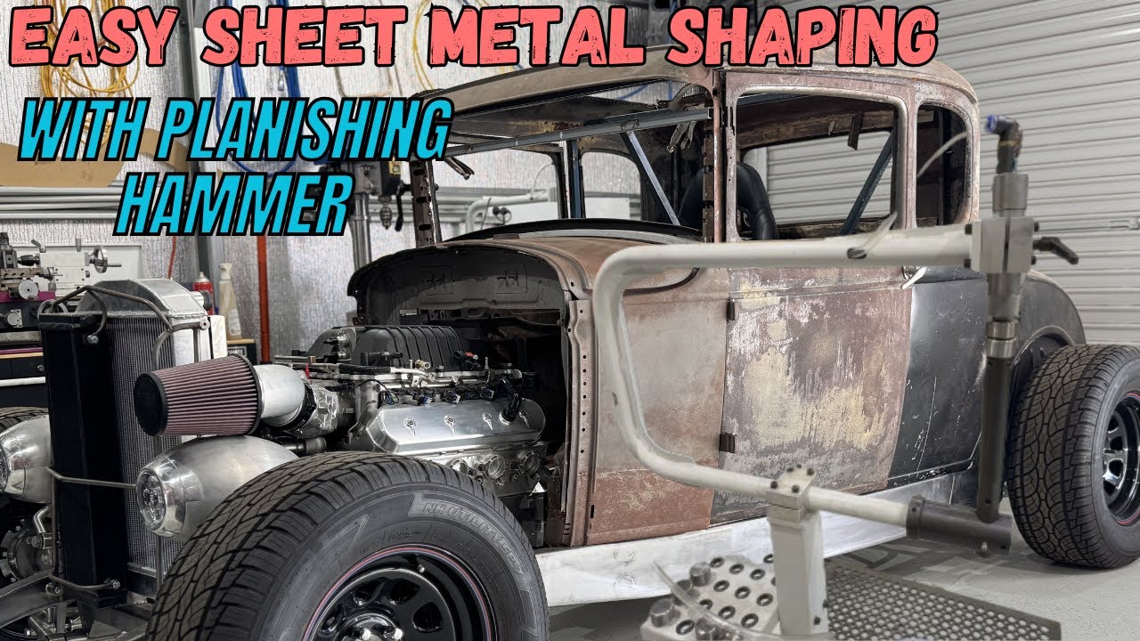 Easy sheet metal shaping custom car parts - YouTube